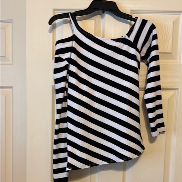 Boston Proper | Tops | Boston Proper Black And White Striped Top | Poshmark